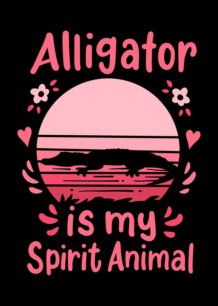 'Alligator Spirit Animal' Poster, picture, metal print, paint by Mealla ...