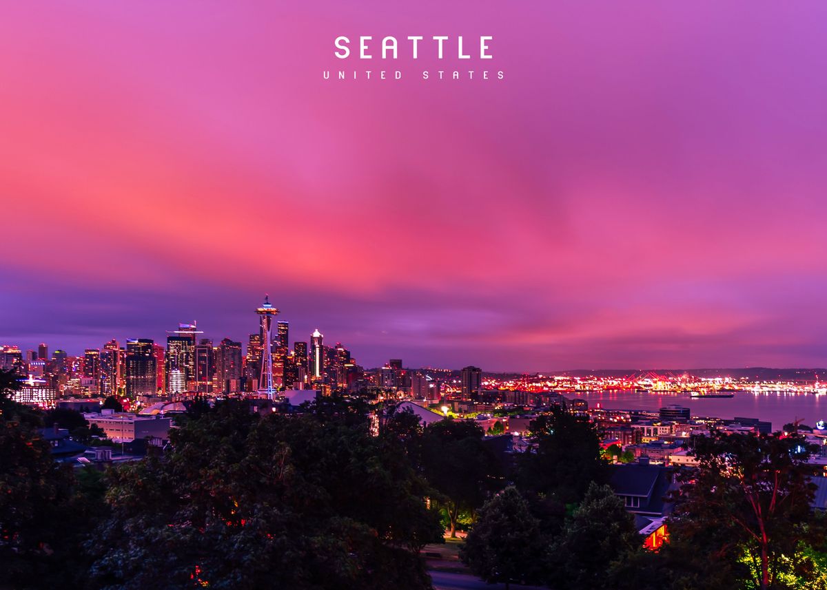 'Seattle ' Poster by Big City | Displate