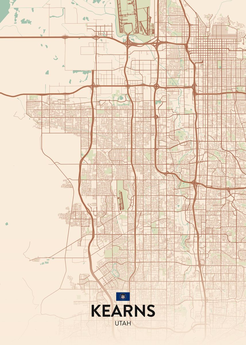 'Kearns UT' Poster, picture, metal print, paint by IMR Designs | Displate