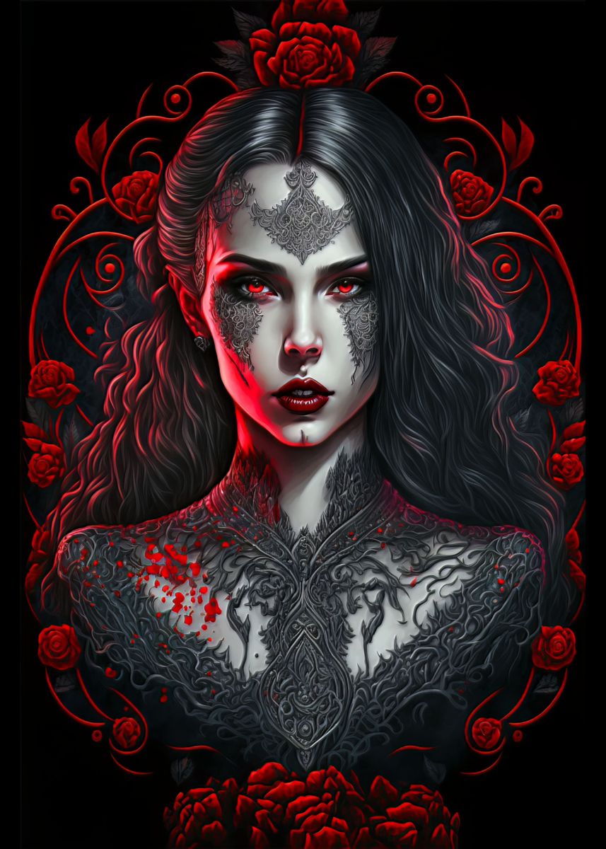 'Queen of Gothic Darkness' Poster, picture, metal print, paint by ...