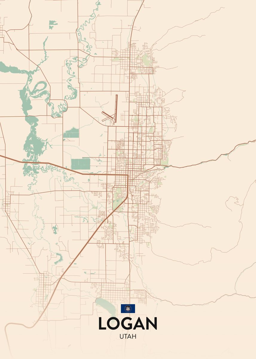 'Logan UT' Poster, picture, metal print, paint by IMR Designs | Displate