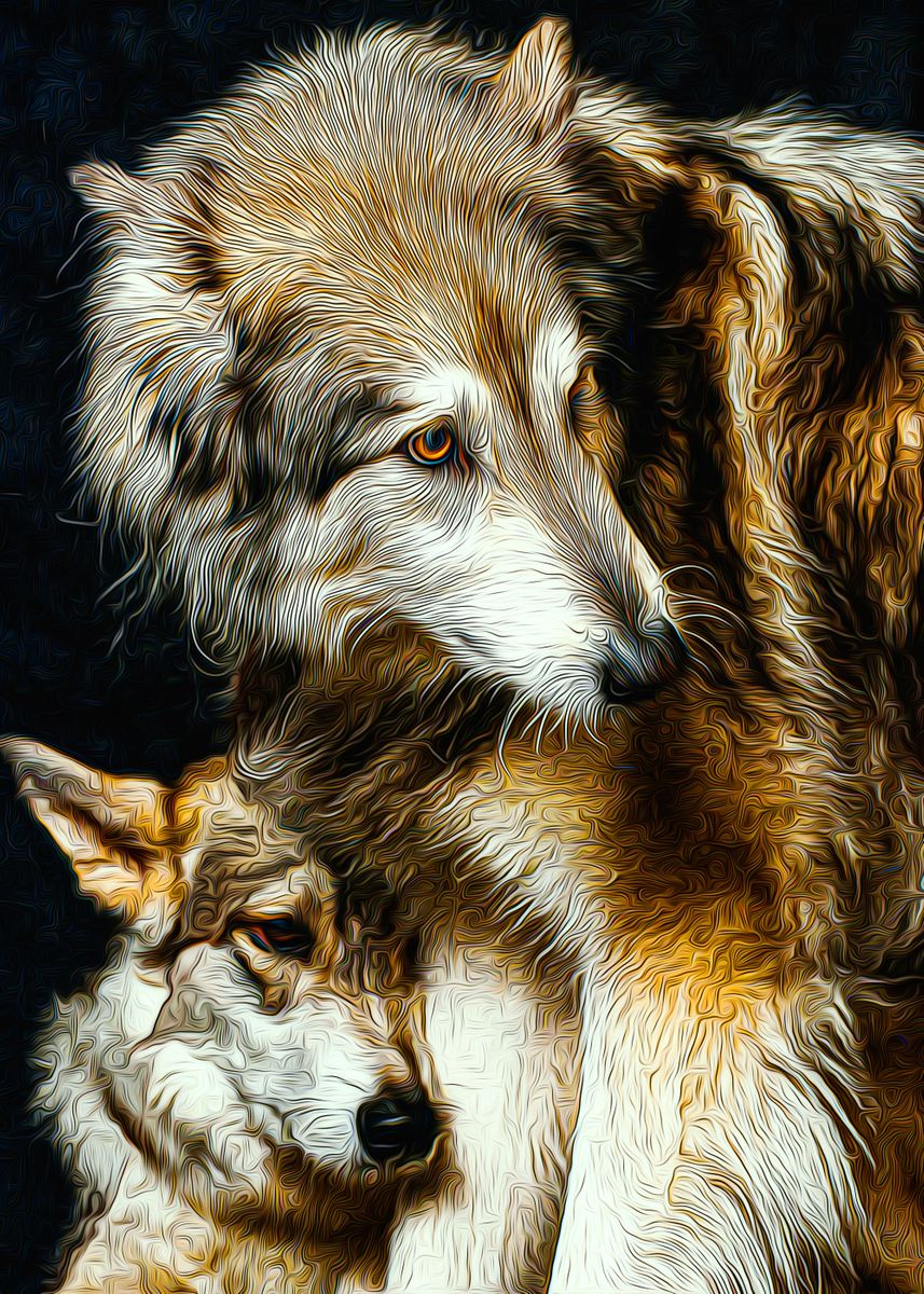 'Wolf' Poster, picture, metal print, paint by Tiker Arts | Displate