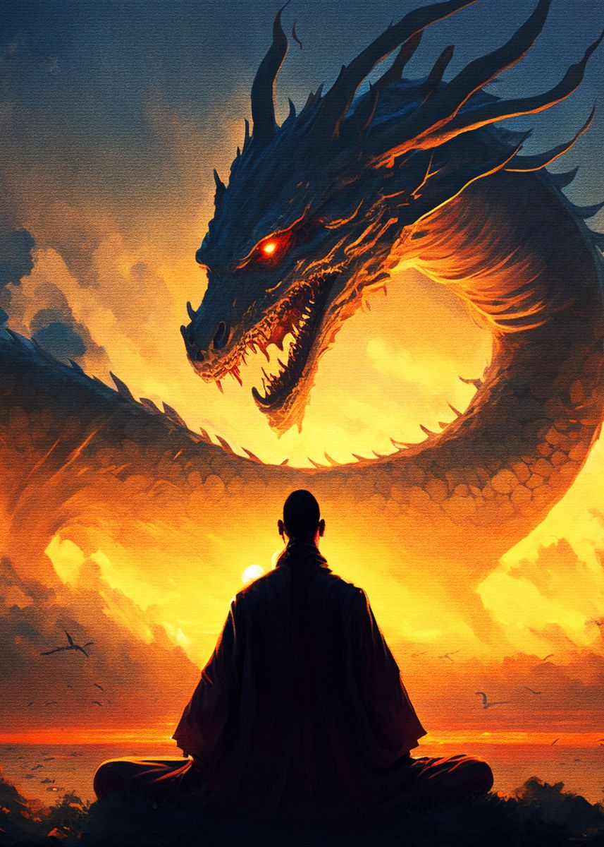 'The Legend Dragon' Poster, picture, metal print, paint by Muh Asdar | Displate