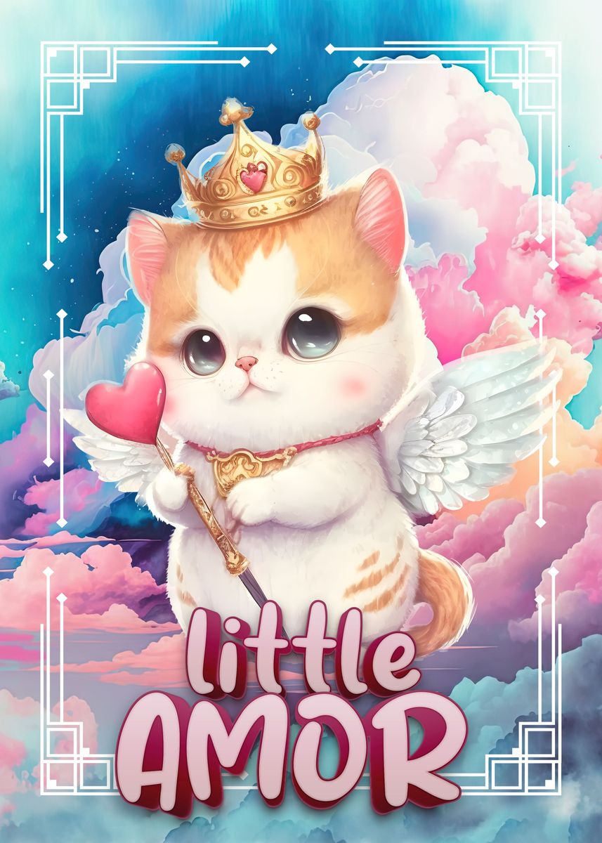 'Cats Love Princess' Poster by Stefan Merz | Displate