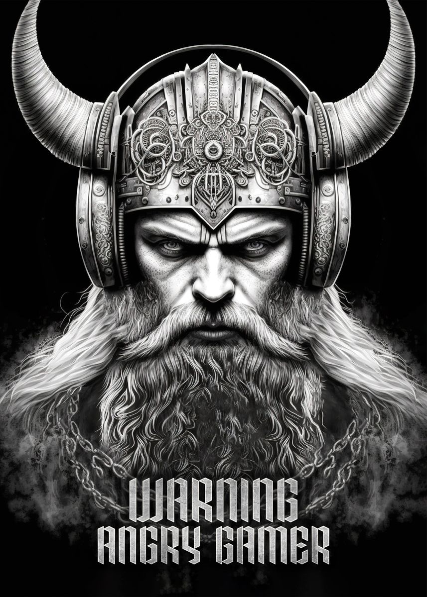 'Viking gamer' Poster by Arturo Vivo | Displate