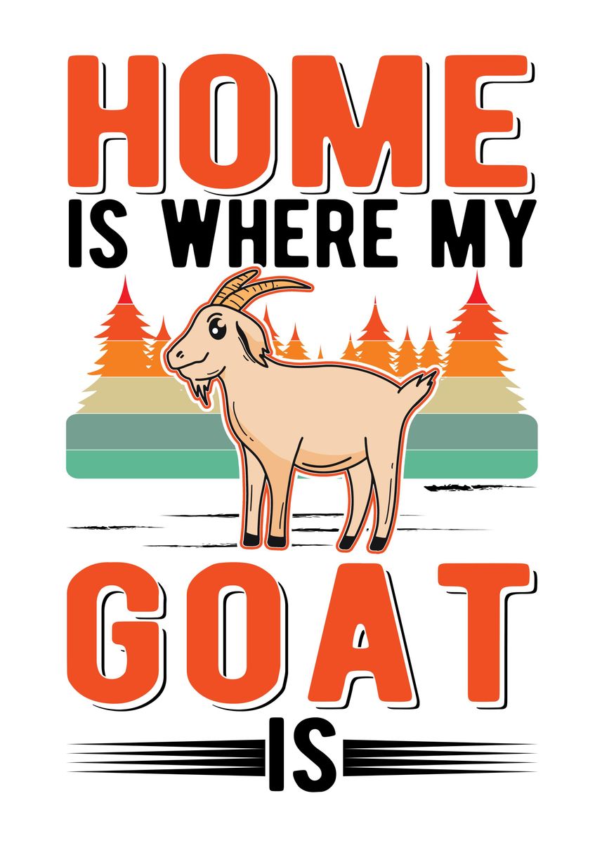 'Goat Gift Goat Keeper' Poster, picture, metal print, paint by ...