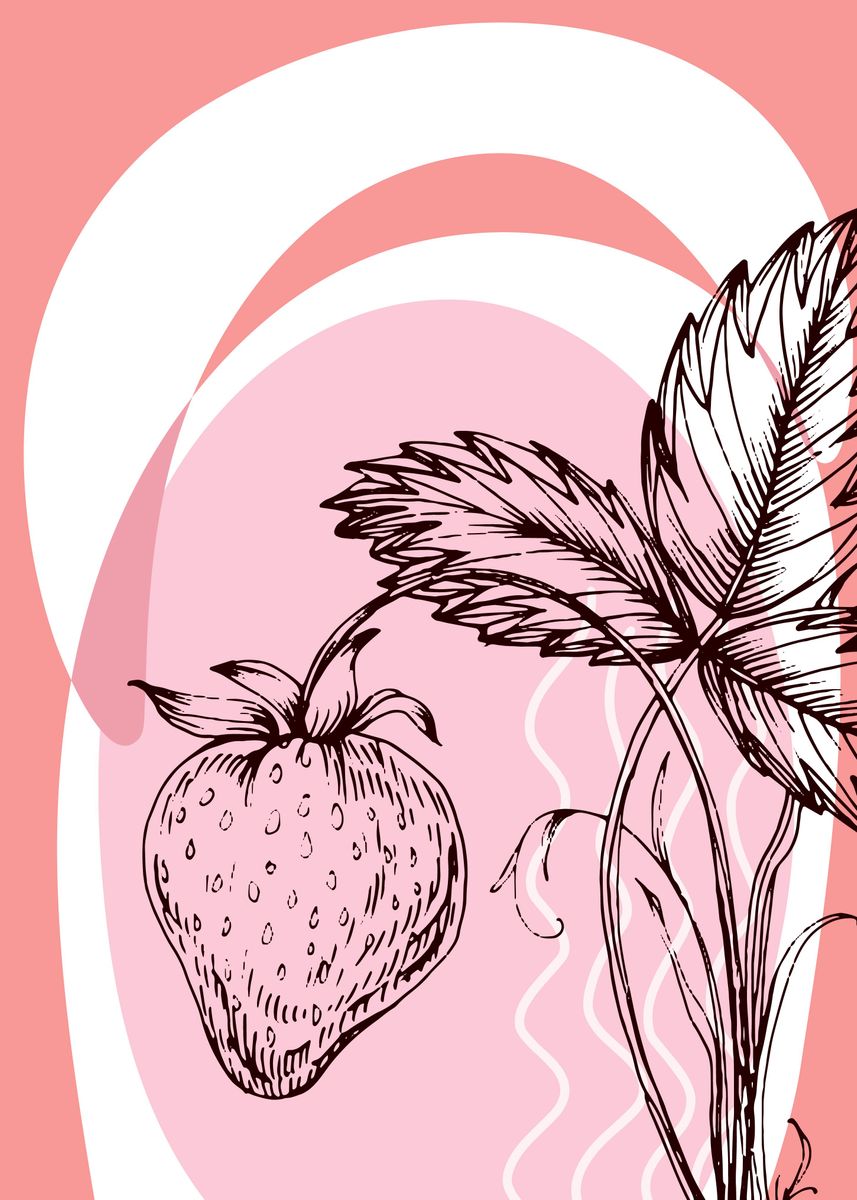 'Strawberry' Poster, picture, metal print, paint by Samira Yanushkova ...