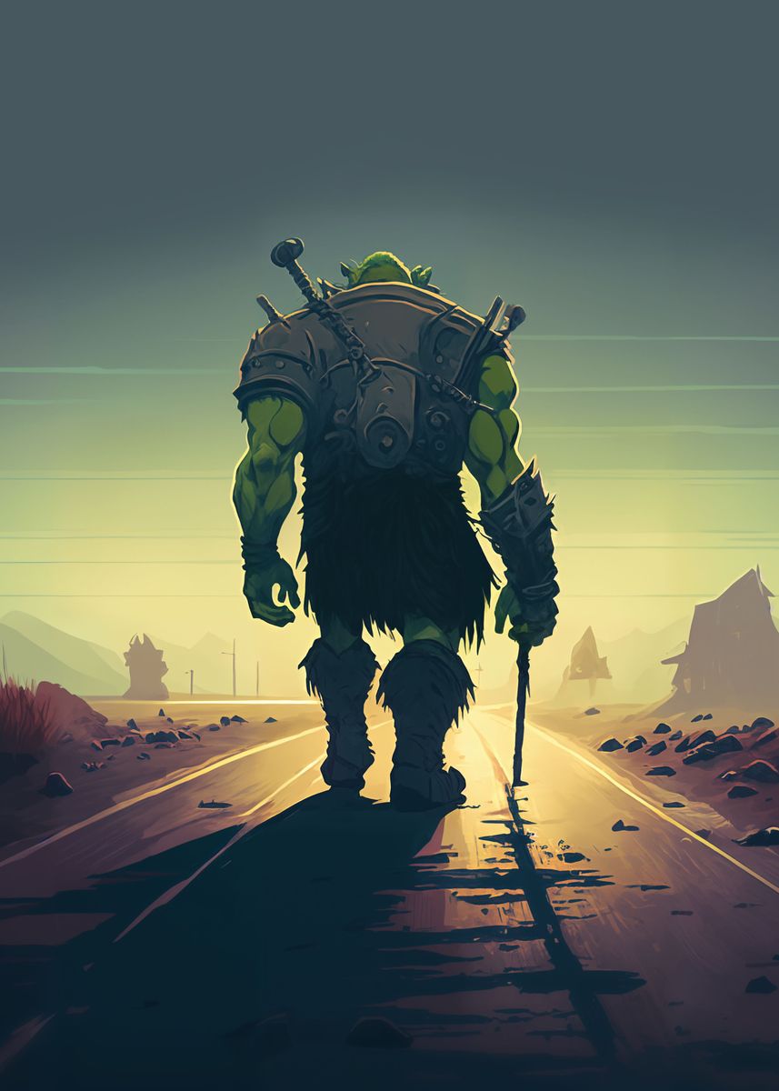 'Goblin walks alone' Poster, picture, metal print, paint by DervlexArt ...