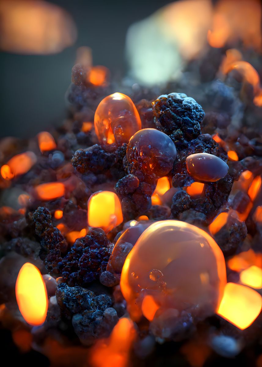 'Glowing Orbs' Poster, picture, metal print, paint by David Godbehere ...