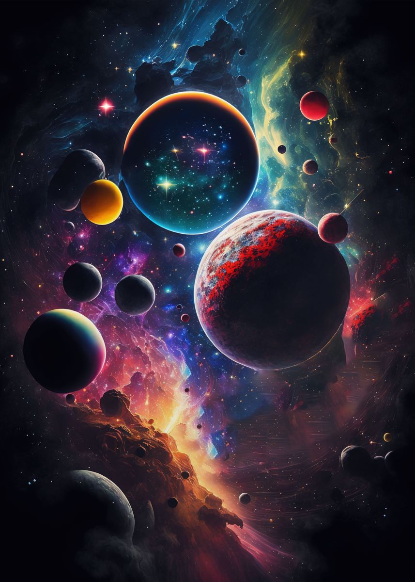 'Galactic ' Poster, picture, metal print, paint by M Art | Displate