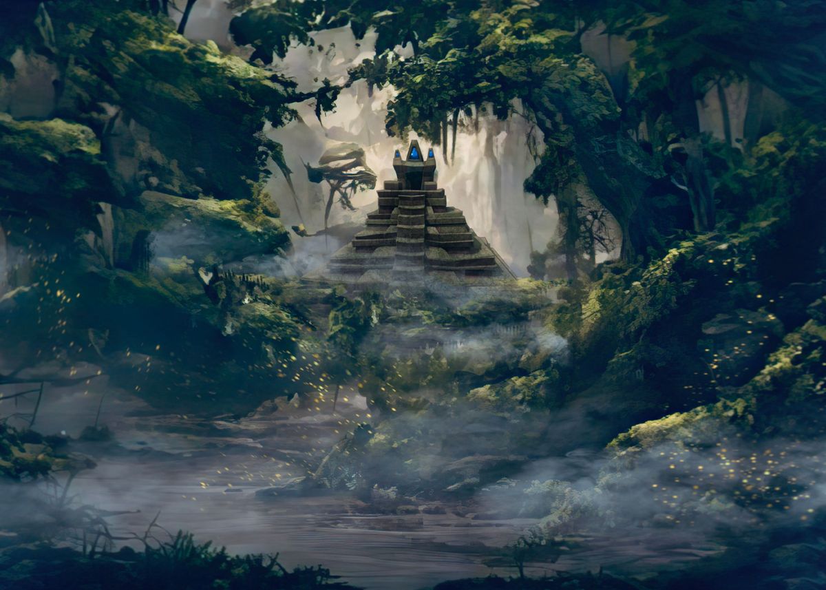 'Ancient Stylized Pyramid' Poster by Fabien Polly | Displate