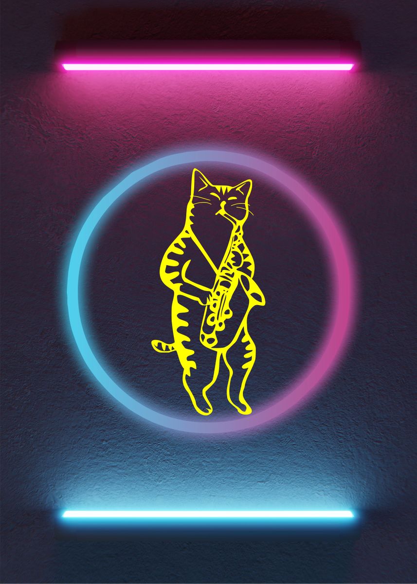 'Cat Love Music' Poster, picture, metal print, paint by Trending Music ...