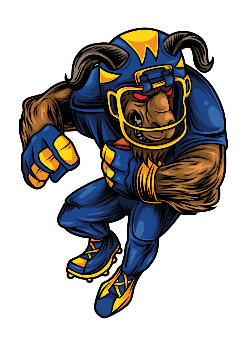 'Goat American Football' Poster, picture, metal print, paint by hendra ...