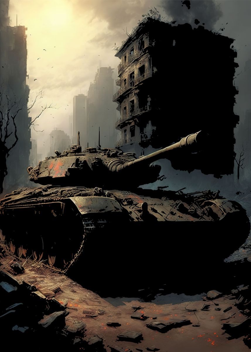 'Tank in the field' Poster by M Art | Displate