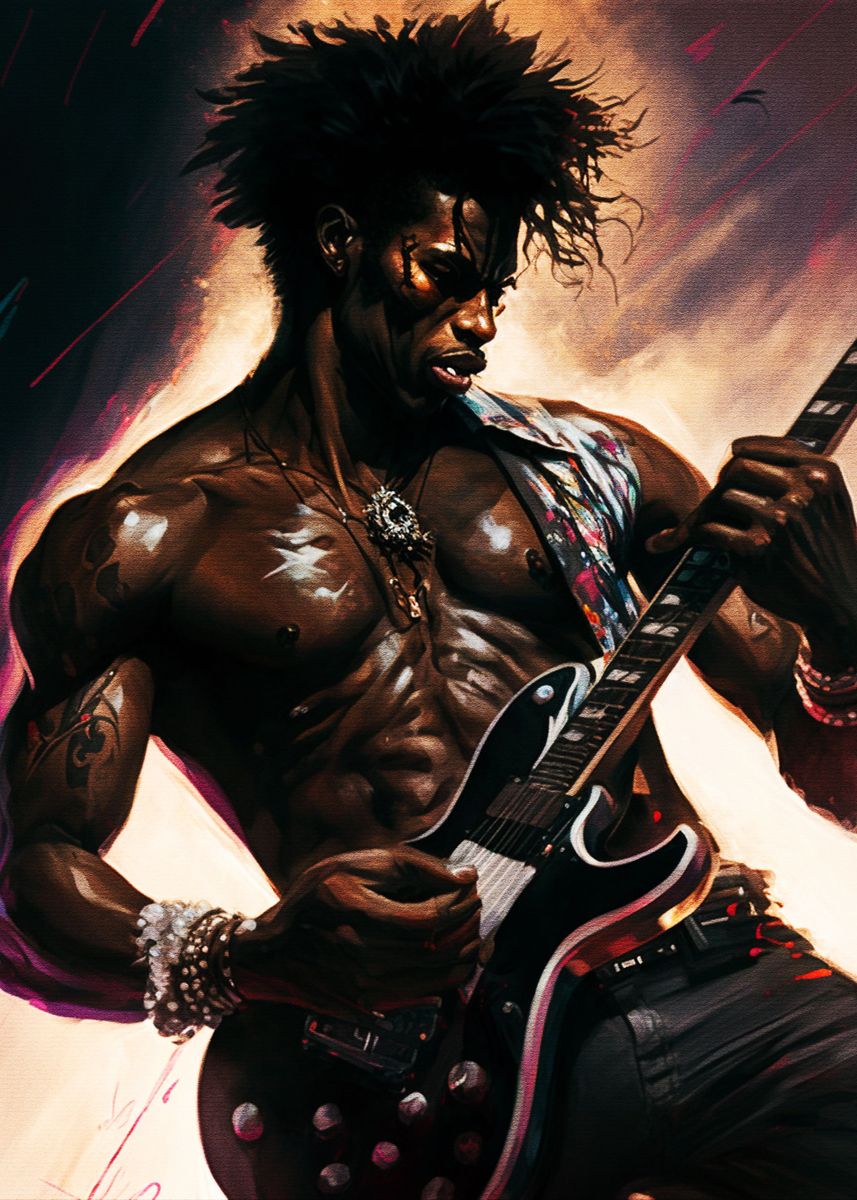 'The Artists as Rockstar' Poster, picture, metal print, paint by Muh ...