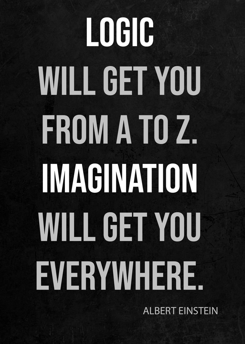 'Einstein quote' Poster, picture, metal print, paint by Hydrogenic Art ...