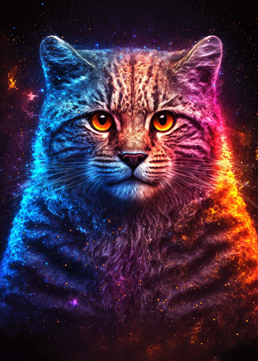 'Animal Pallas Cat' Poster, picture, metal print, paint by nogar007 ...