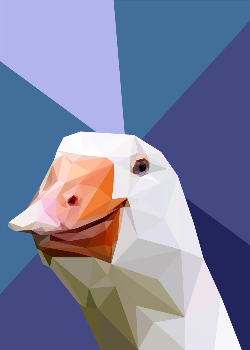 'goose meme' Poster, picture, metal print, paint by Lowpoly Posters ...