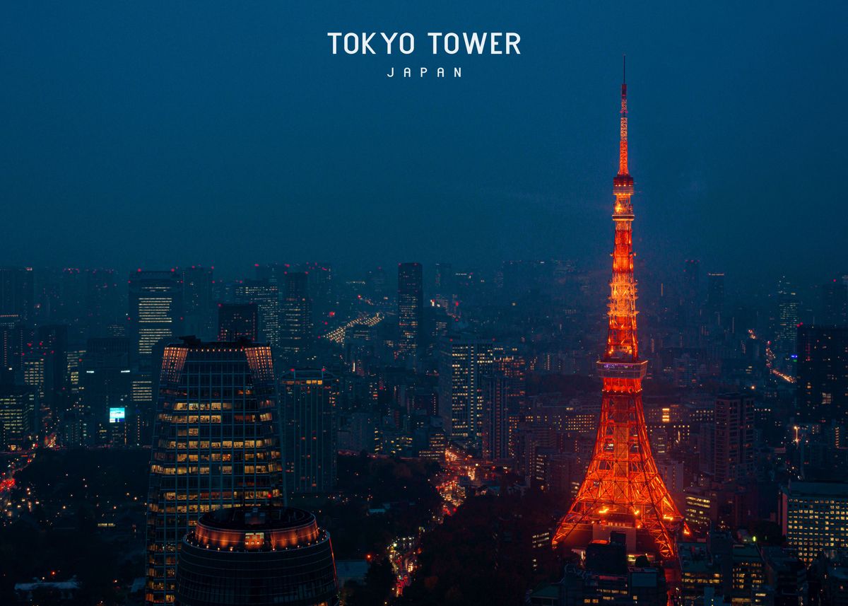'Tokyo Tower ' Poster by Travel Addict | Displate