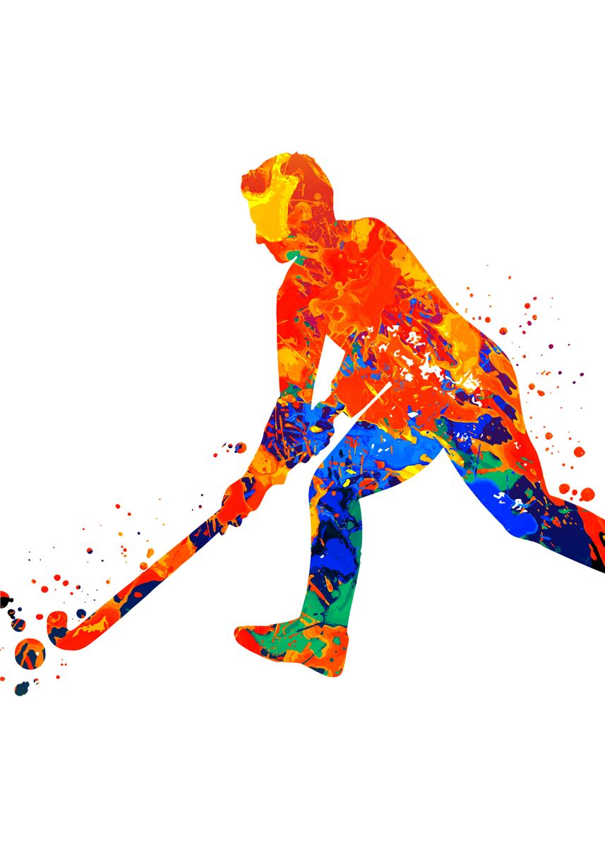 ' Field Hockey Male' Poster, picture, metal print, paint by Dalton ...