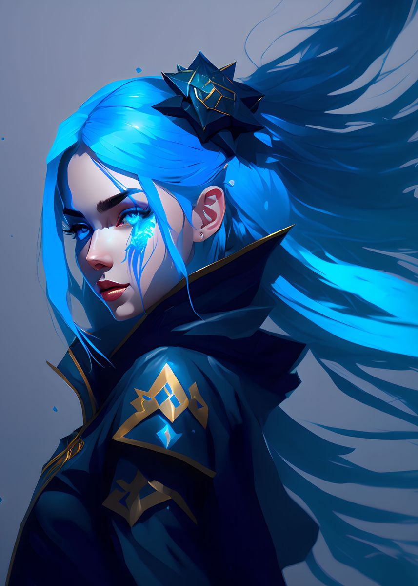 'Wizard girl' Poster, picture, metal print, paint by Lukasz Kobylka ...