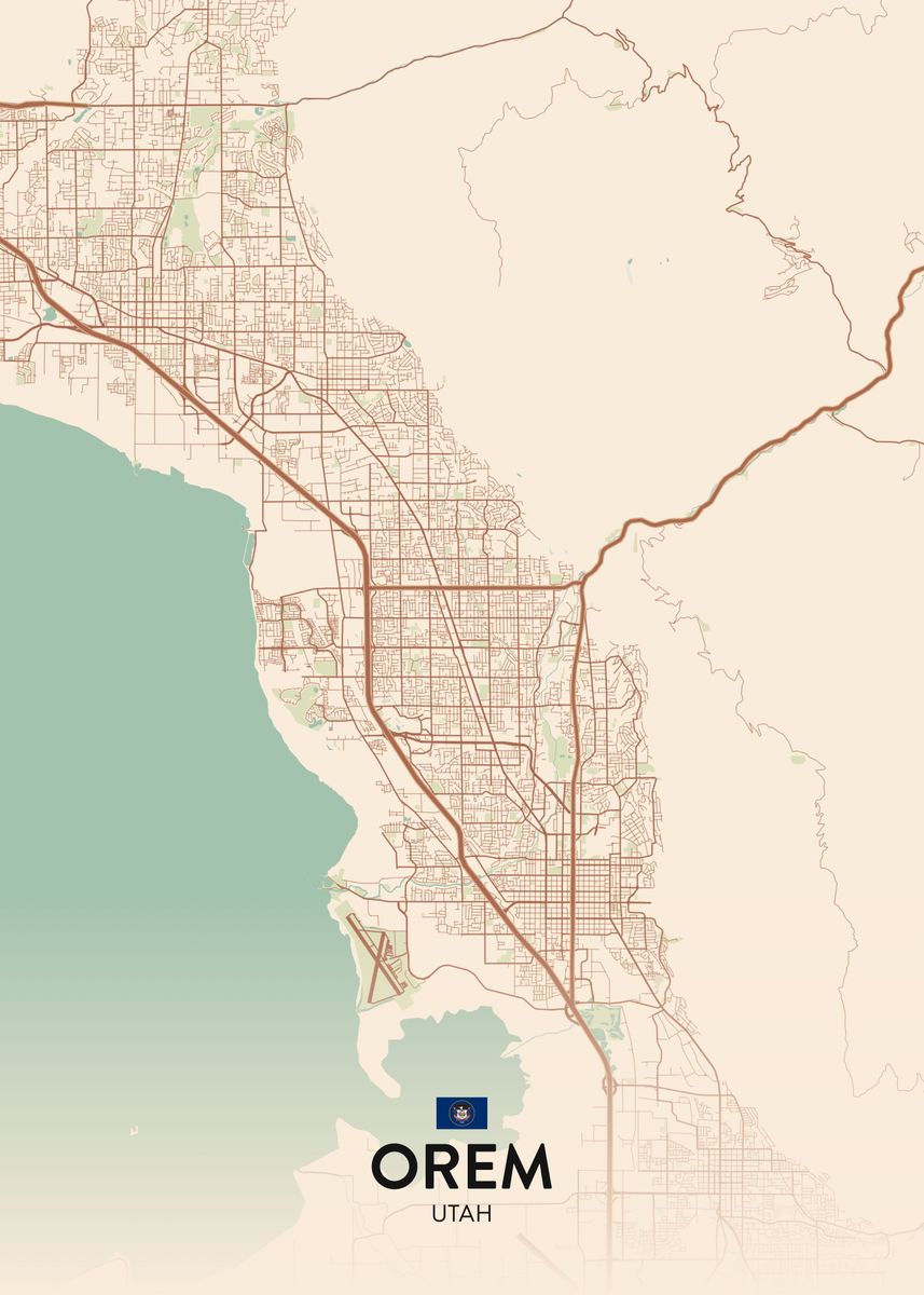 'Orem UT' Poster, picture, metal print, paint by IMR Designs | Displate