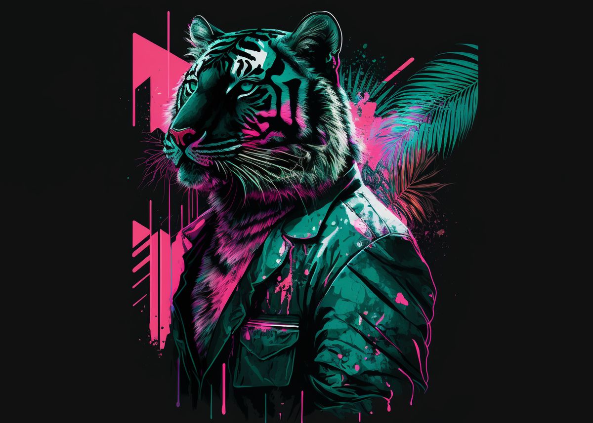'Miami Vice Tiger Ultimate' Poster by Nehar Harpreet | Displate