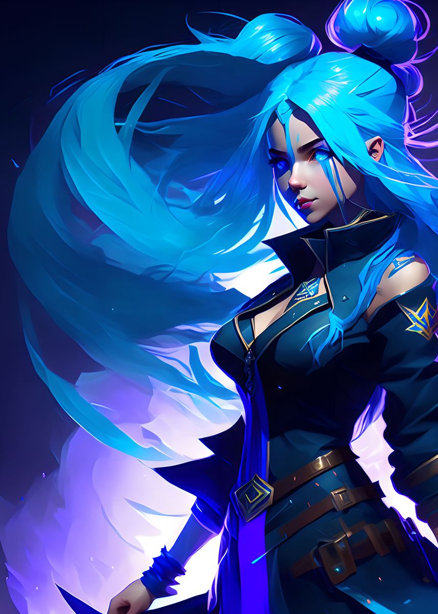 'Wizard girl' Poster, picture, metal print, paint by Lukasz Kobylka ...