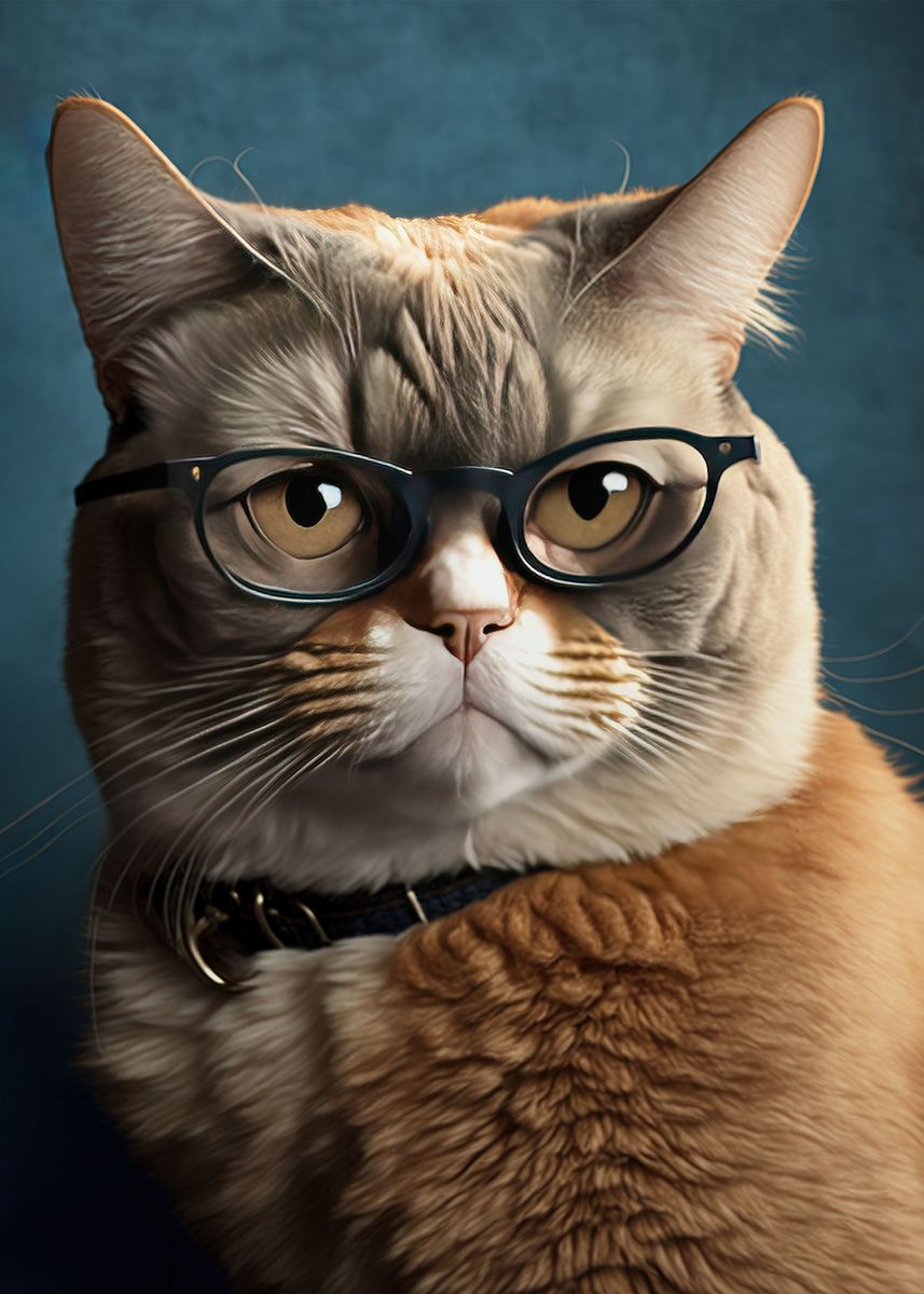 'Cat Meme' Poster, picture, metal print, paint by M Art | Displate