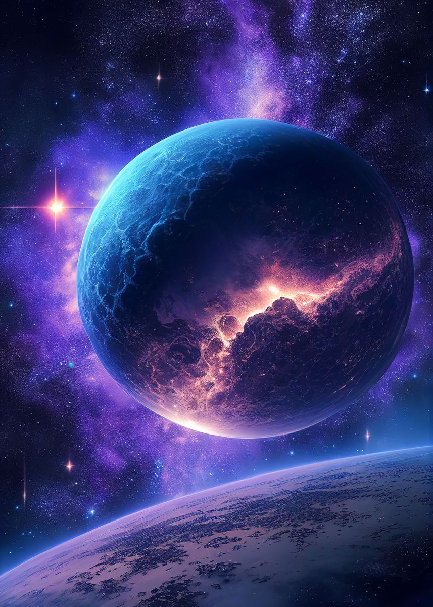 'Electrified Orbit' Poster, picture, metal print, paint by Mitoka ...