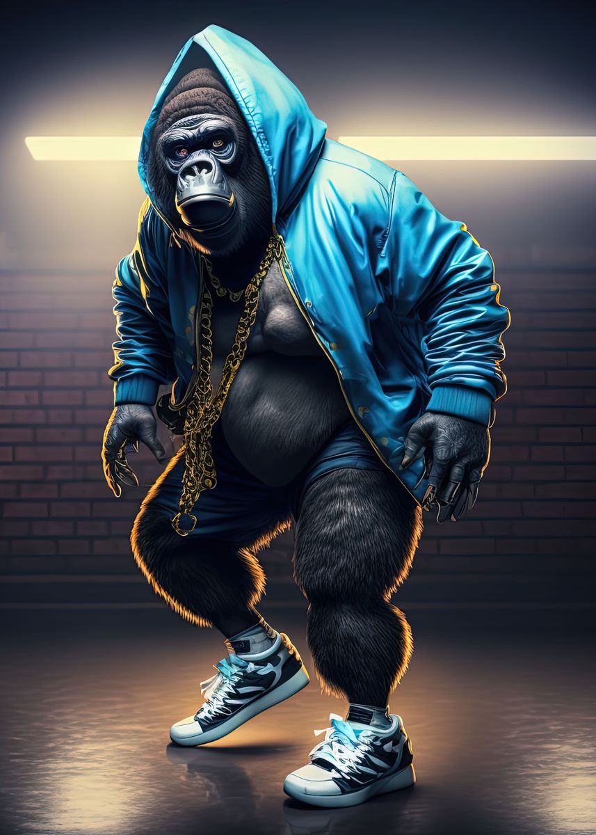 'Gorilla Dancer' Poster, picture, metal print, paint by Gil Finkelstein ...