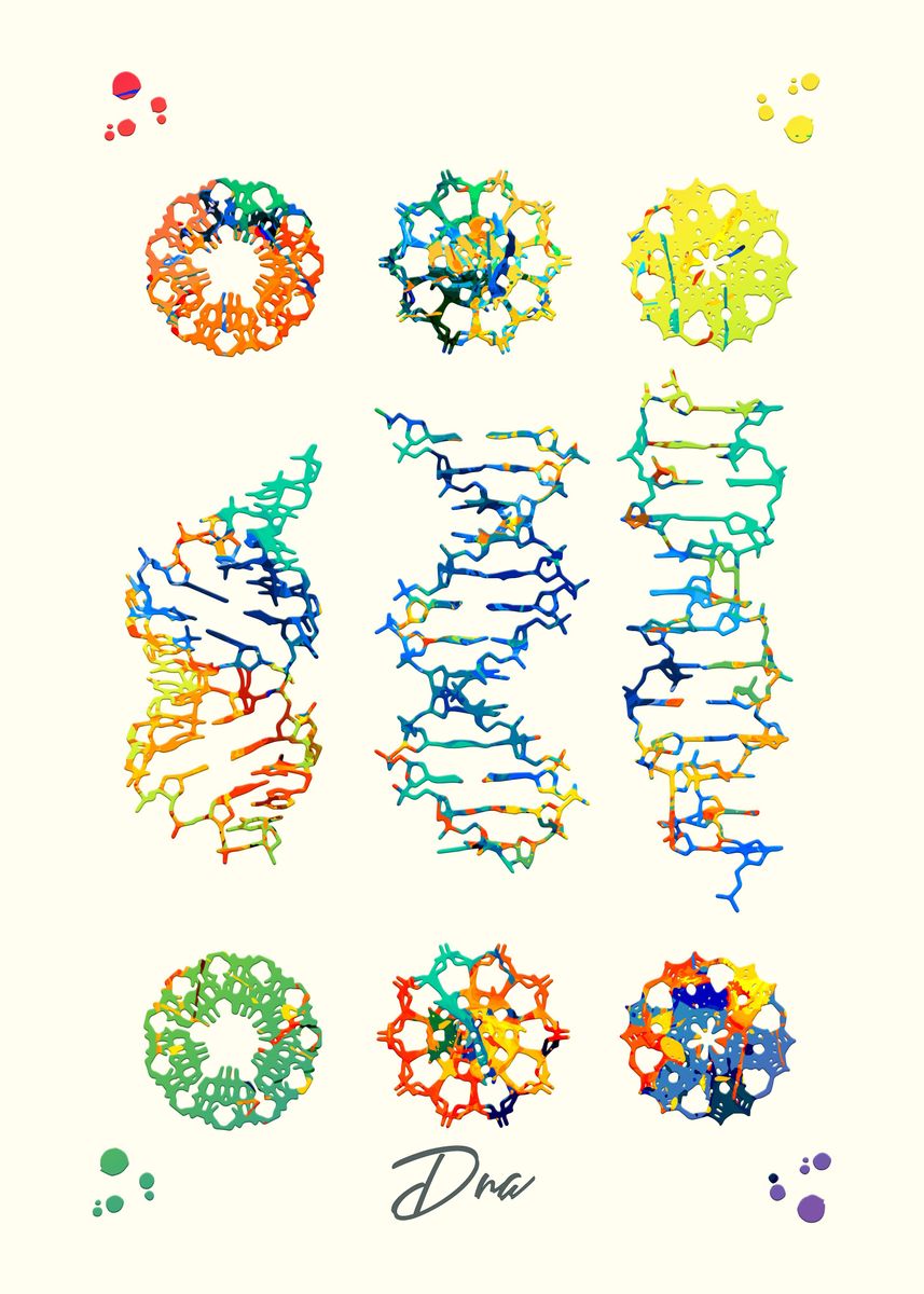 'DNA Science' Poster, picture, metal print, paint by Vincent Vorce ...