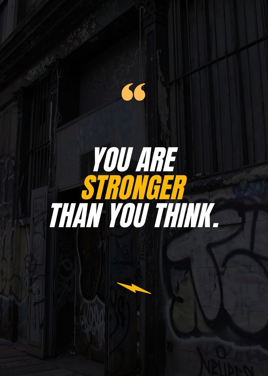 'Strong Motivational Quote' Poster, picture, metal print, paint by ...