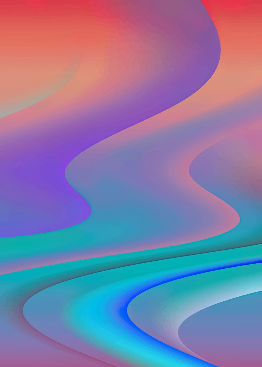 'Gradient Color' Poster, picture, metal print, paint by gondt droon ...