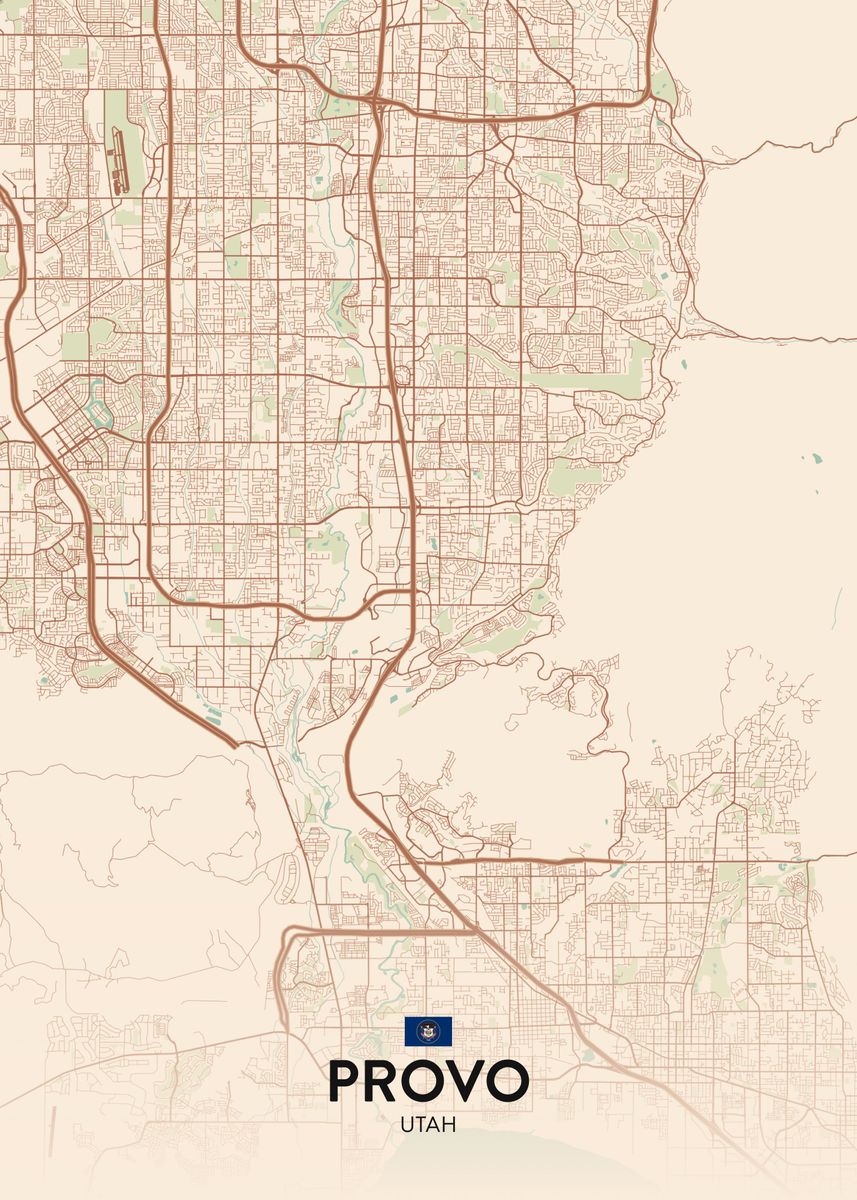 'Provo UT' Poster, picture, metal print, paint by IMR Designs | Displate