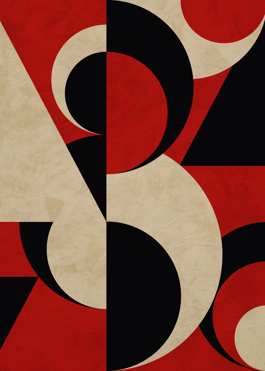 'GEOMETRIC ABSTRACT 294A' Poster, picture, metal print, paint by ...