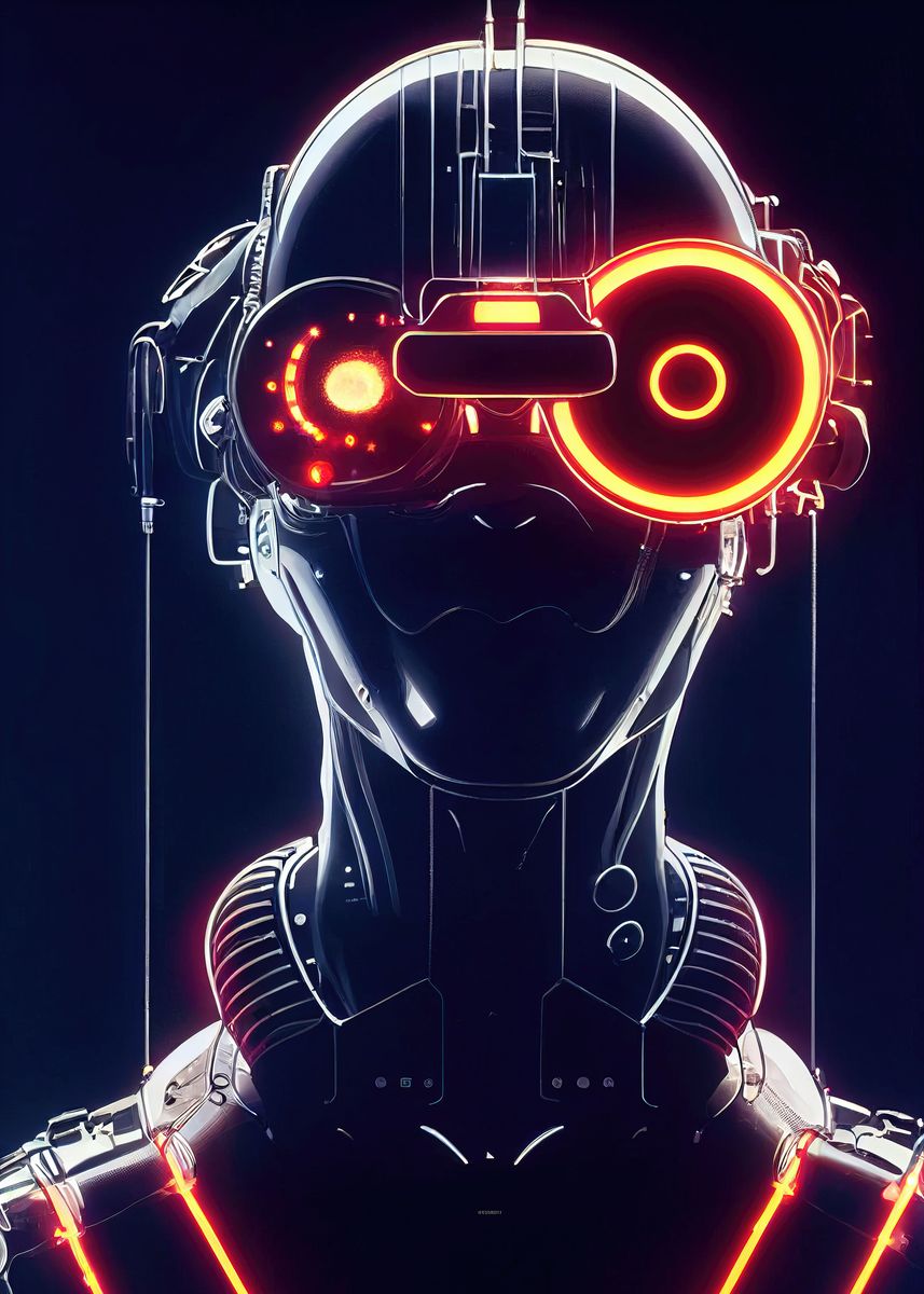 'New cybernetic upgrade' Poster, picture, metal print, paint by ...