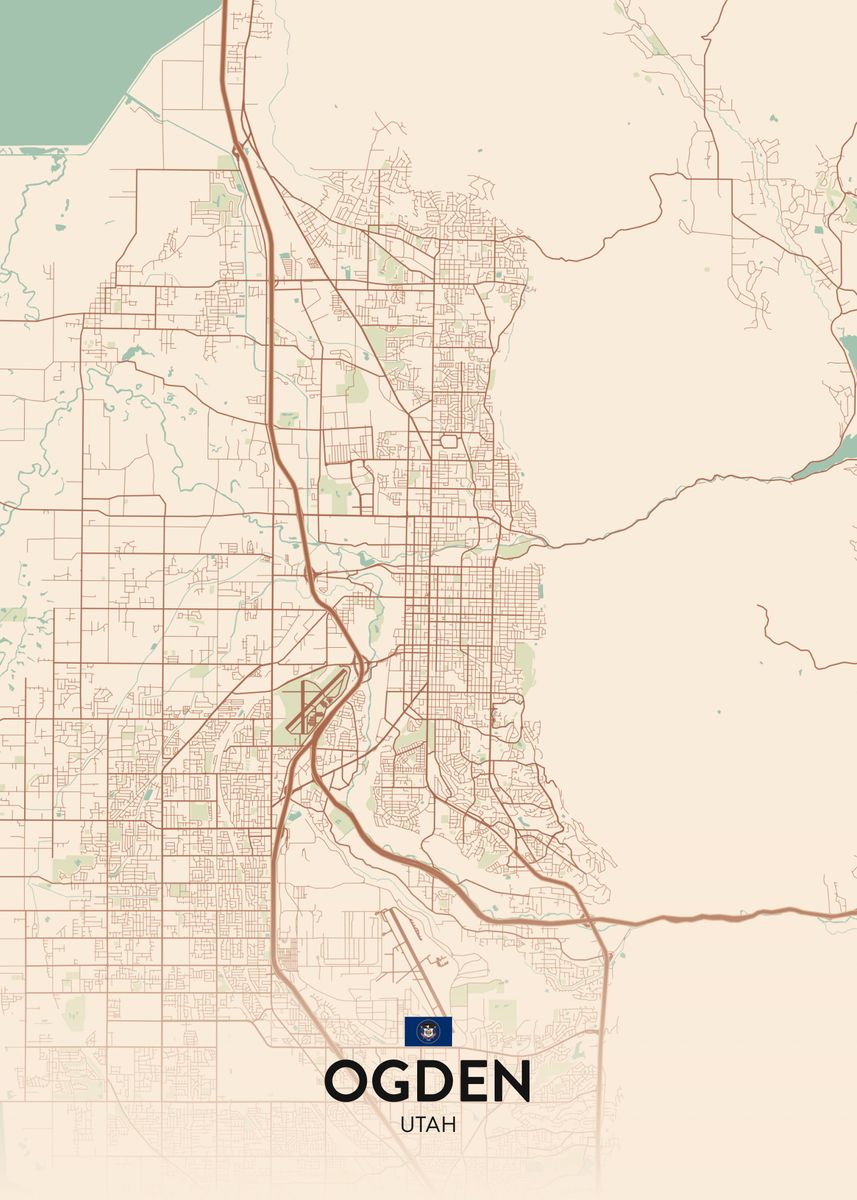 'Ogden UT' Poster, picture, metal print, paint by IMR Designs | Displate