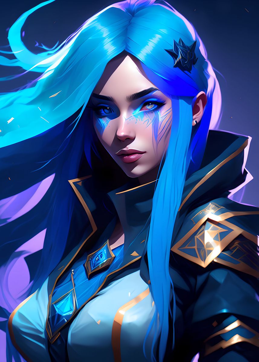 'Wizard girl' Poster, picture, metal print, paint by Lukasz Kobylka ...