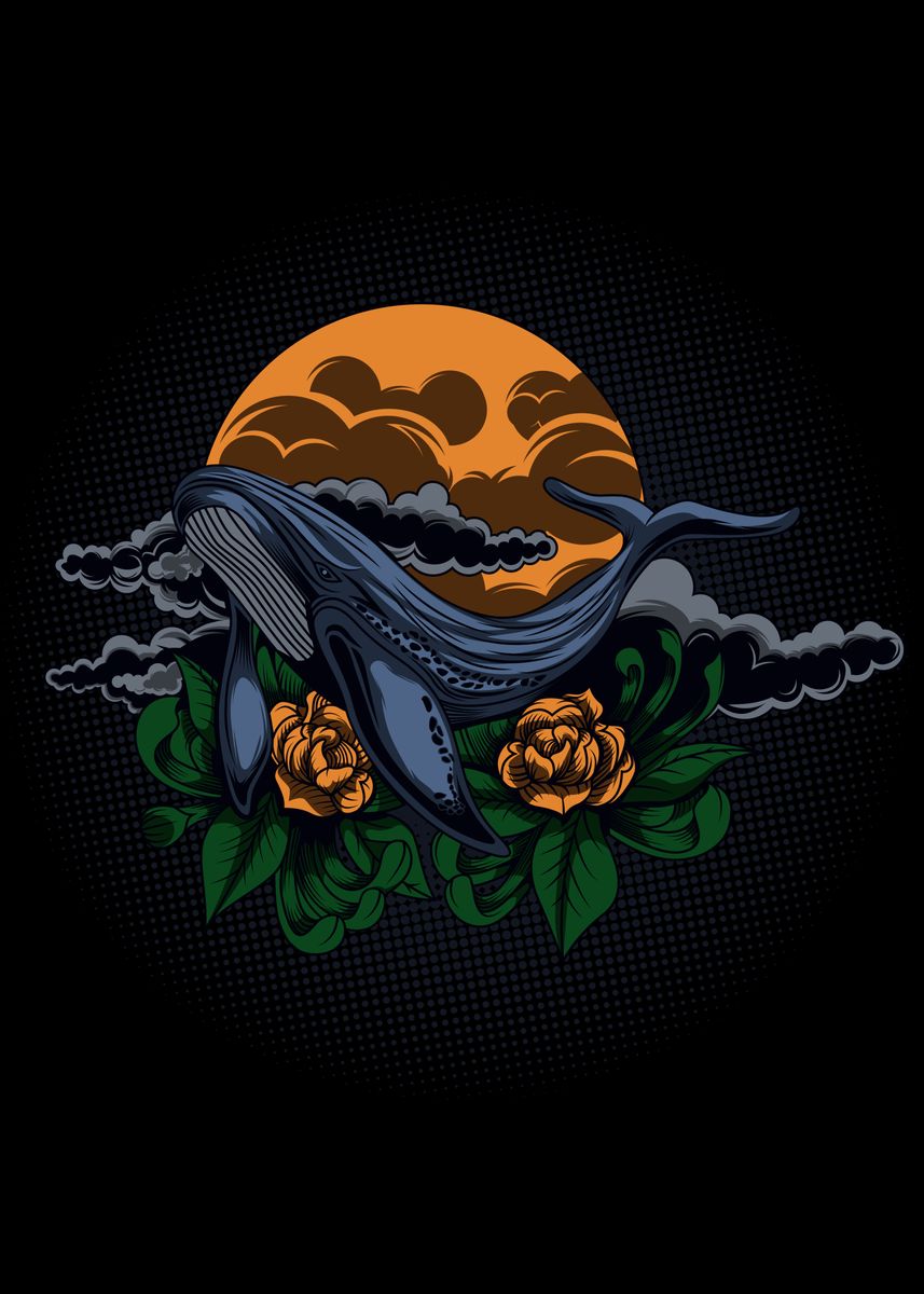 'Whale' Poster, picture, metal print, paint by RYAN JAY EGUIA | Displate