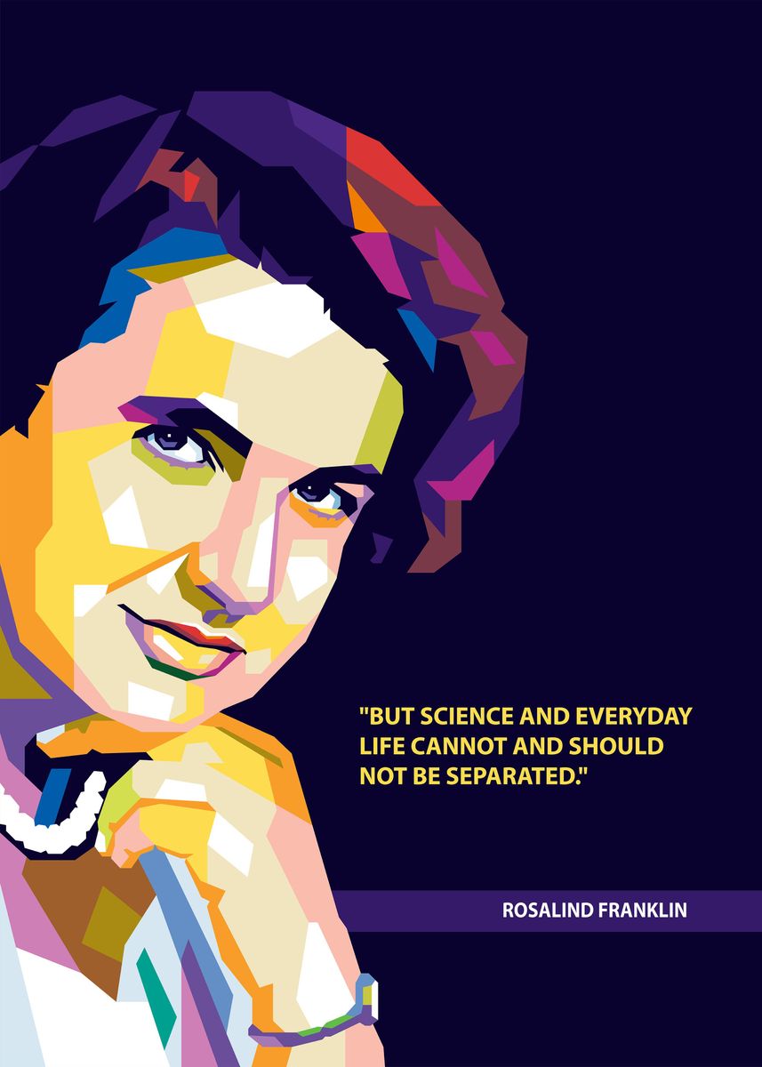 'Rosalind Franklin Quotes' Poster, picture, metal print, paint by Erick ...