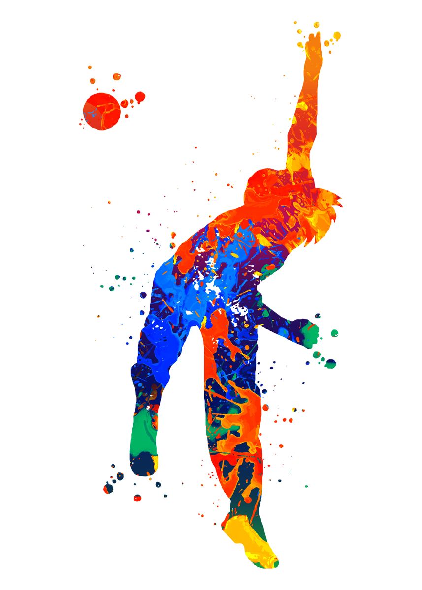 'Cricket Player Woman' Poster, picture, metal print, paint by Dalton ...