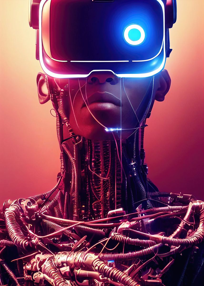 'almost fully cyborg' Poster, picture, metal print, paint by ...