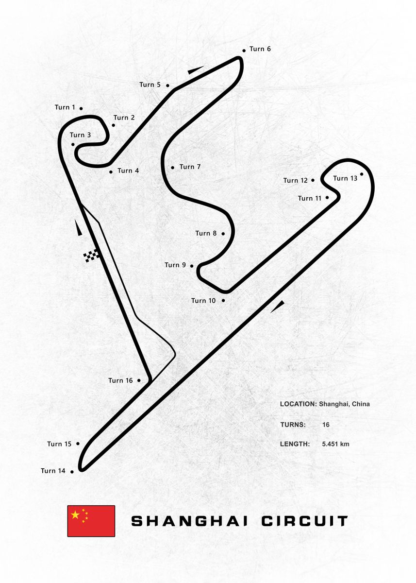 'Shanghai Circuit Chinese' Poster, picture, metal print, paint by ...