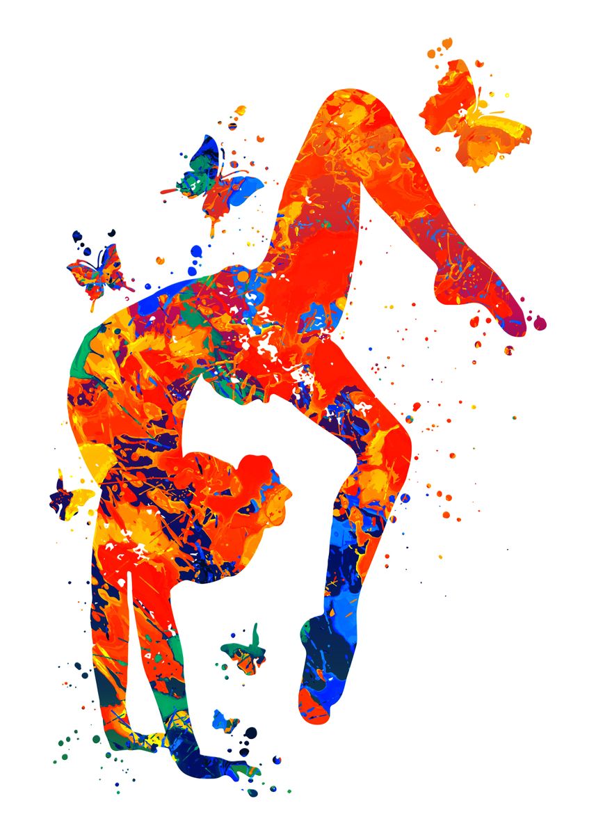 'Gymnastics Tumbling' Poster, picture, metal print, paint by Dalton ...