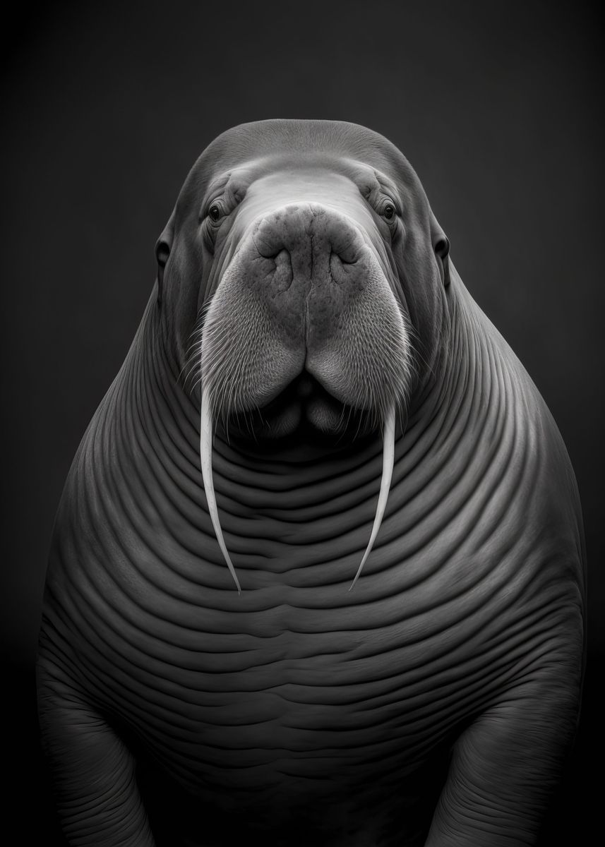 'Portrait of a Walrus' Poster, picture, metal print, paint by Five ...