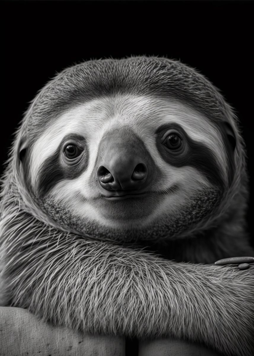 'Portrait of a Sloth' Poster, picture, metal print, paint by Five ...
