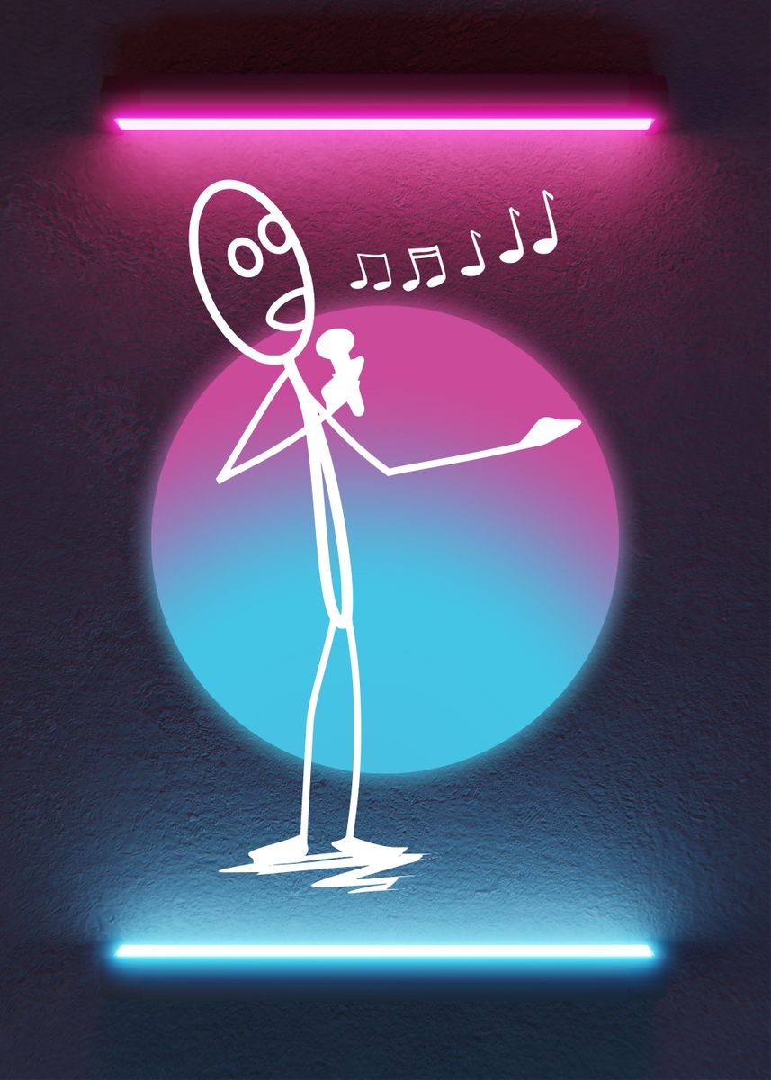 'Sing' Poster, picture, metal print, paint by Trending Music Retro ...