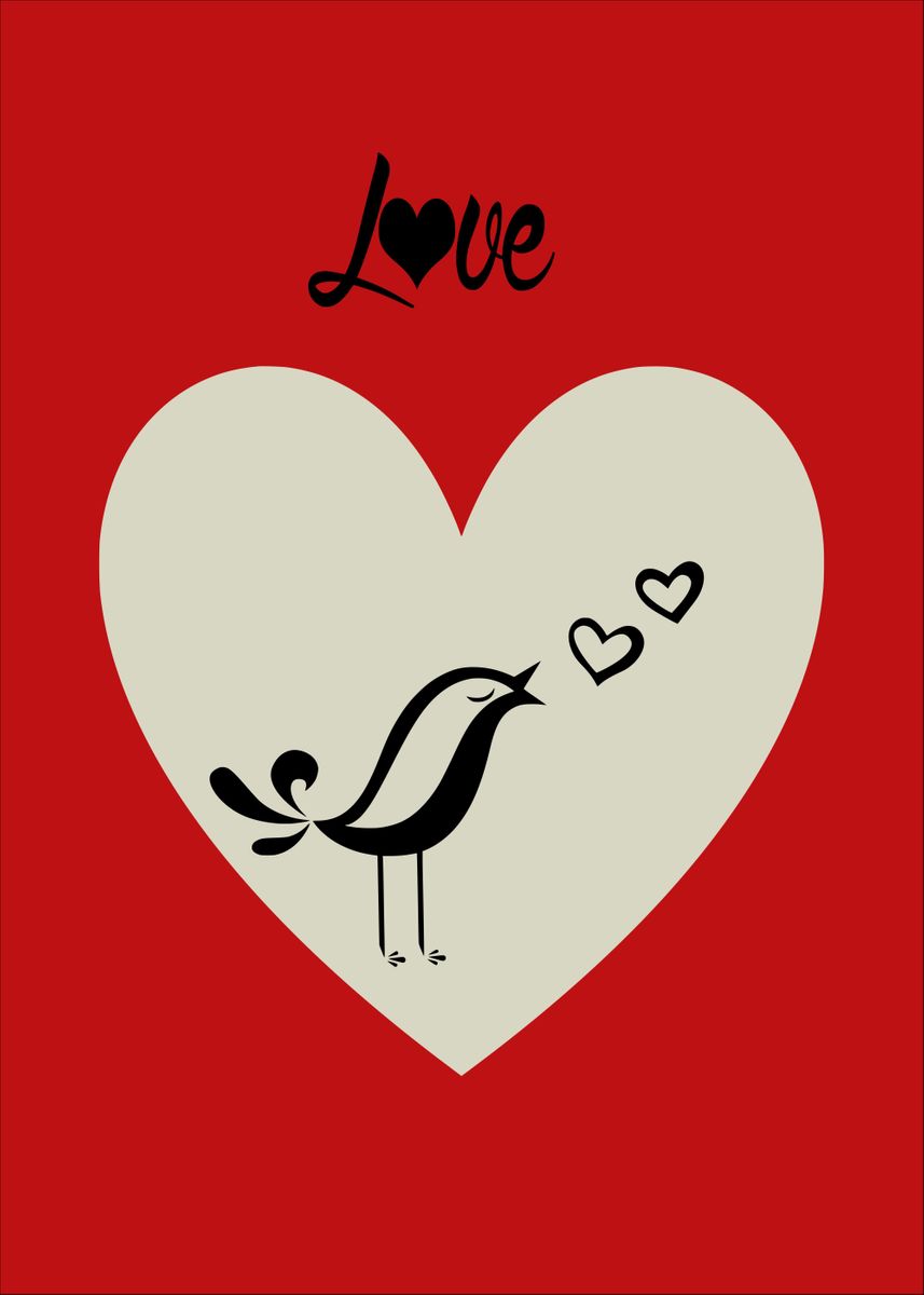 'Love' Poster, picture, metal print, paint by Art Print | Displate