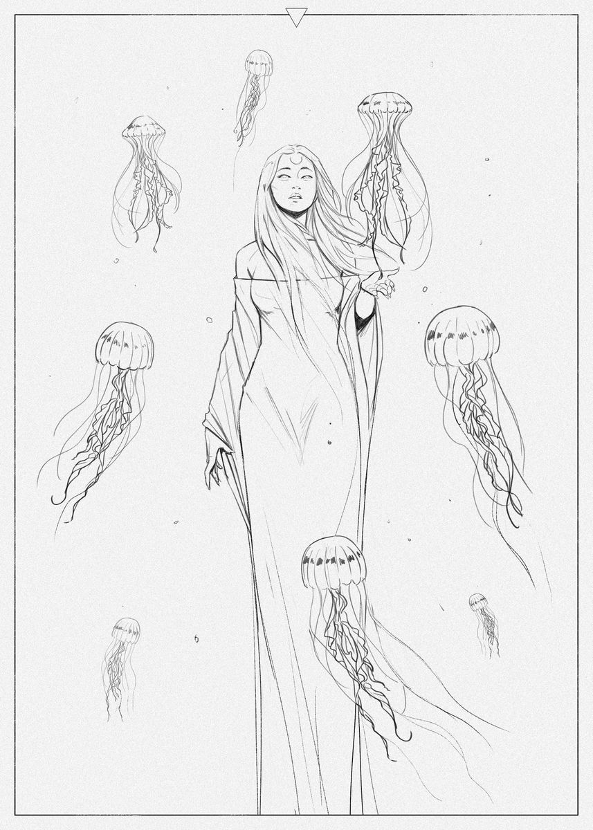 'Jellyfish Spirit' Poster, picture, metal print, paint by Thomas Dumey ...